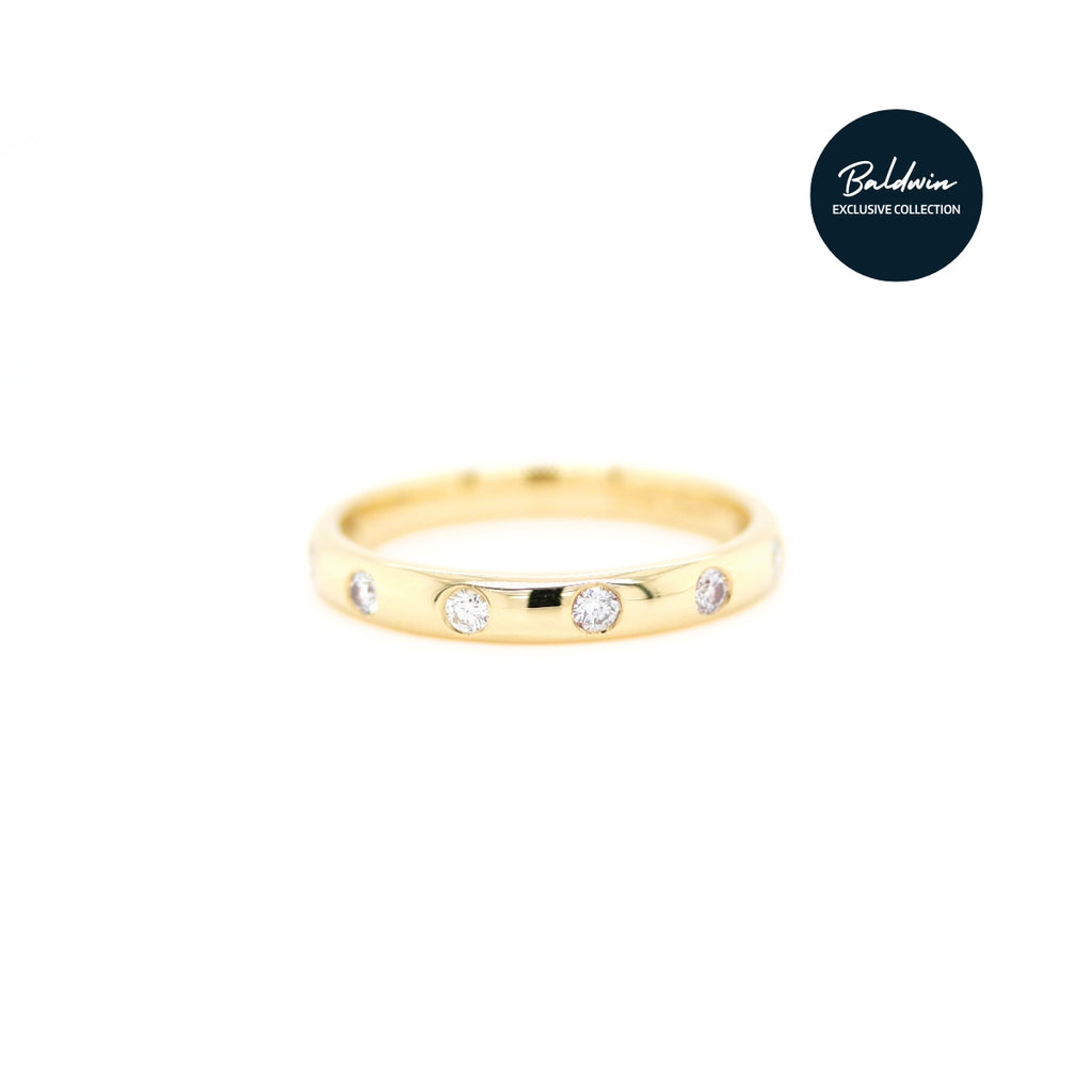 18ct Yellow Gold Diamond Eternity ring – BALDWIN Jewellery
