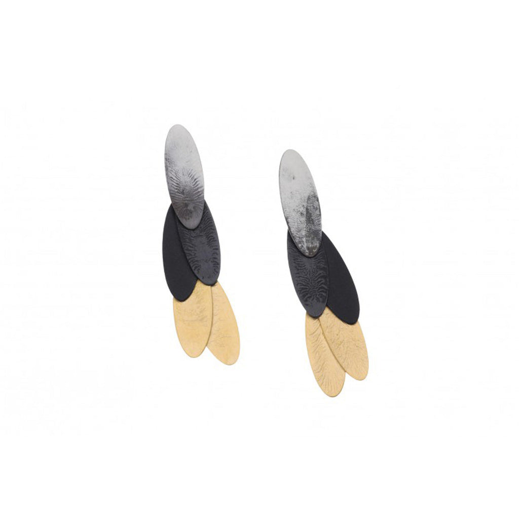 Deco Echo Multi Oval Textured Drop Earrings – BALDWIN Jewellery