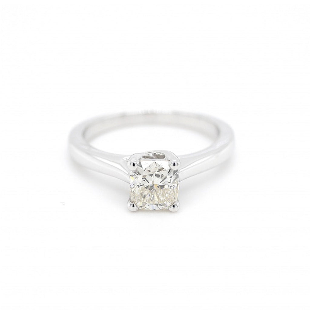 Single Stone Cushion Cut Diamond Ring – BALDWIN Jewellery